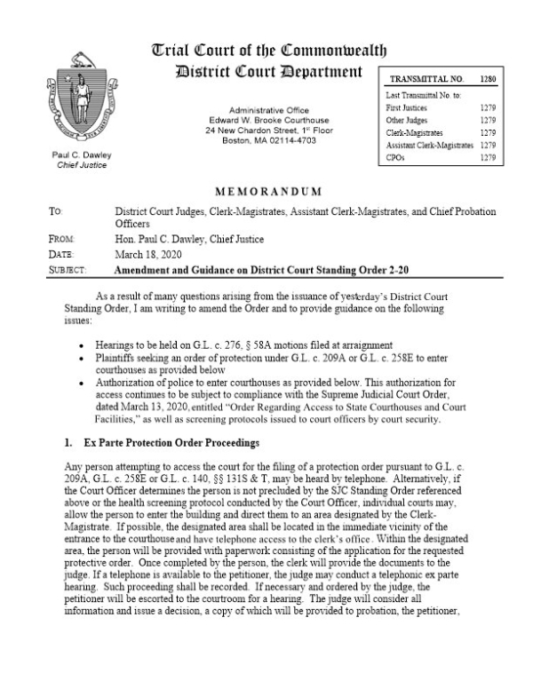 3/18/2020 Amendment and Guidance on District Court Standing Rule 2-20 ...